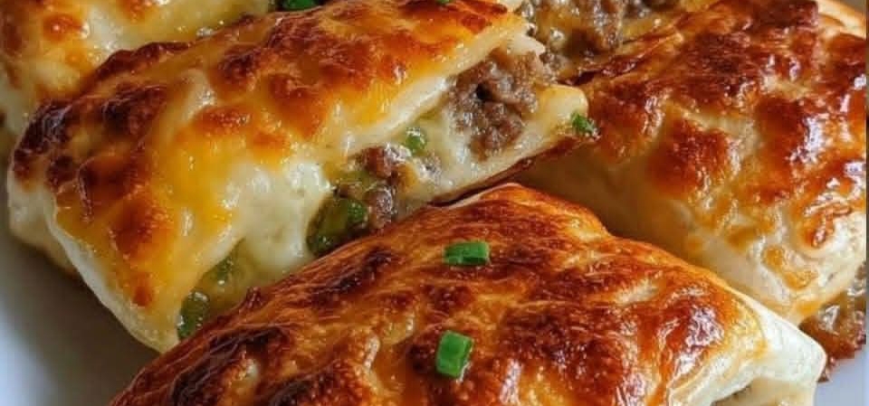 cheesy beef puff pastry pockets – T-hch